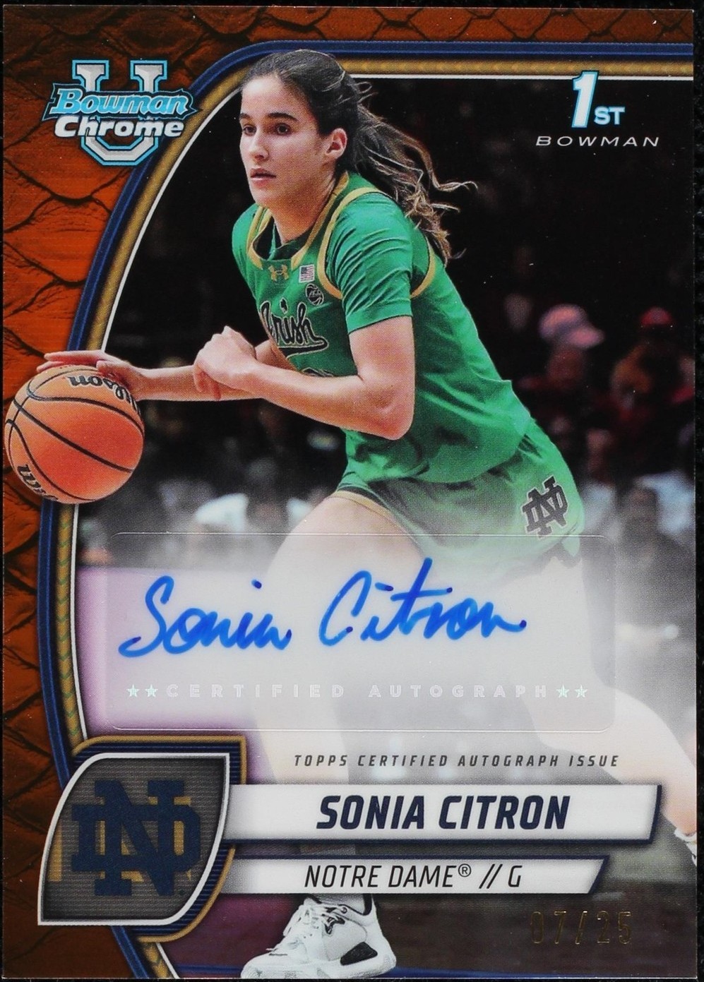 2024-25 Bowman University Chrome - Chrome Prospect Autographs Sonia ...