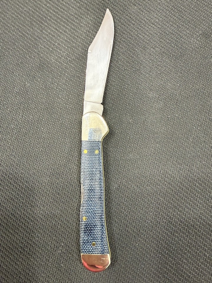 Case Knives Mini Copper lock Blue Blue Denim Canvas Laminate 6052 | eBay
