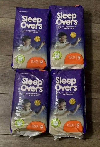 (4) Packs of 12 Sleep Overs By Cuties Pull Up/Underwear Large/X Large ...