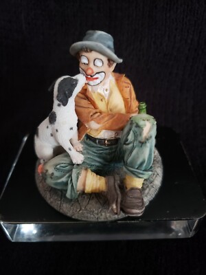 Miniature Veronese Resin Figurine Clown with Dog - Summit Collection ...