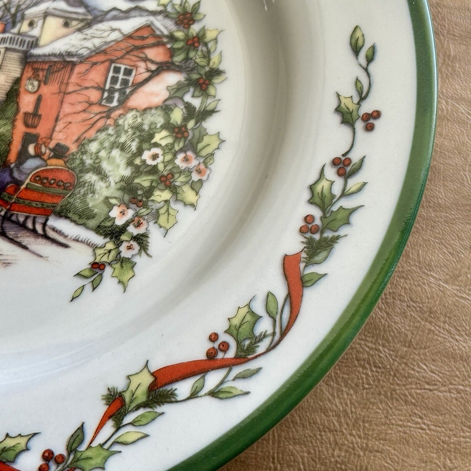 Susan Winget Design Christmas Plates Walking in a Winter Wonderland Set ...
