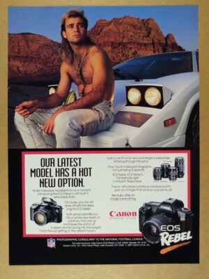 1992 Canon EOS Rebel Camera Andre Agassi photo vintage print Ad | eBay