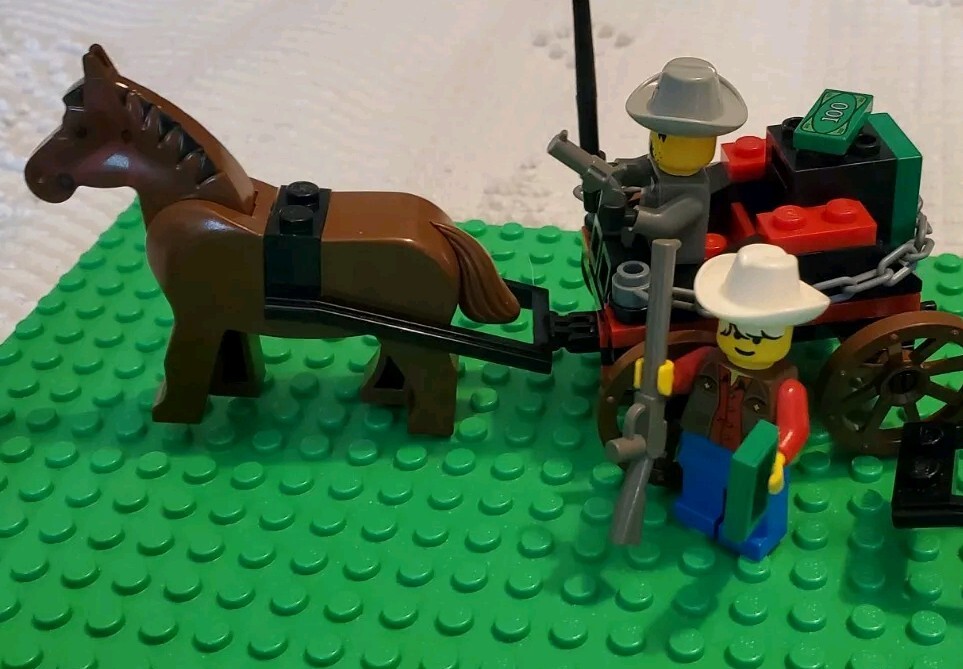 Vtg Lego Western 6799 Showdown Canyon 6716 Weapons Wagon Minifigure Lot ...