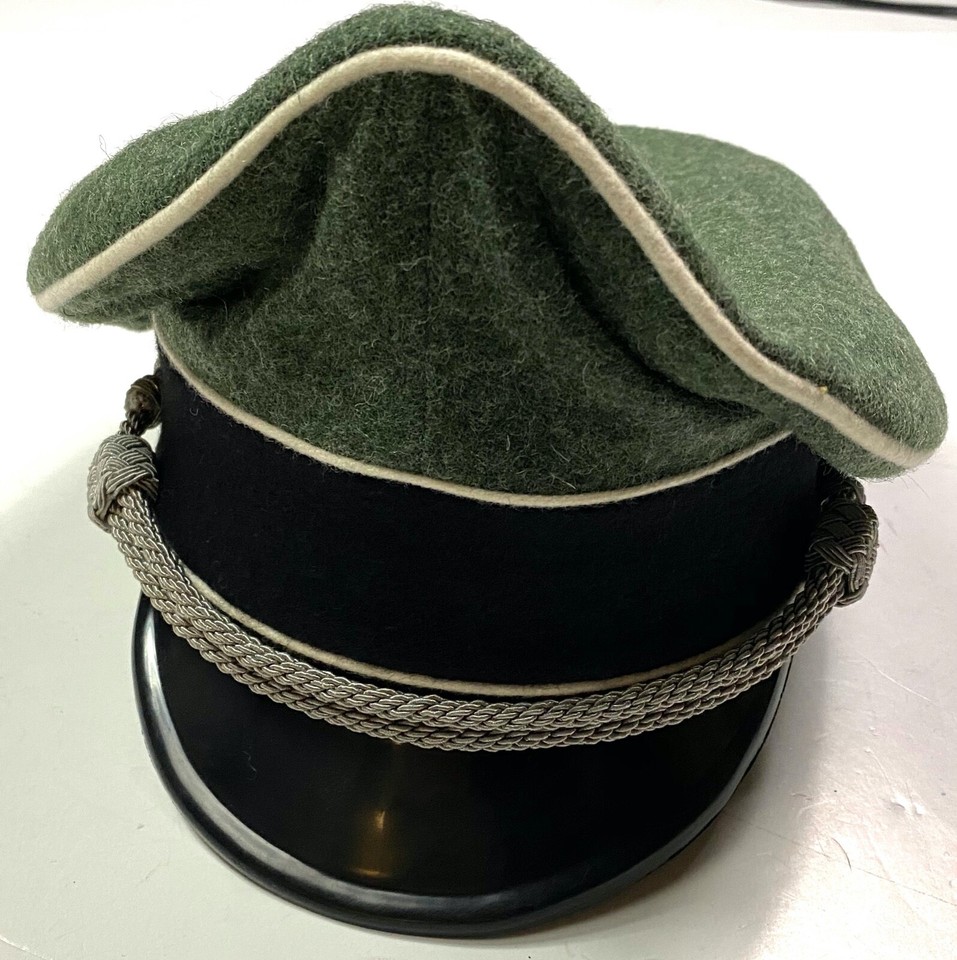 WWII GERMAN WAFFEN OFFICER M1938 PEAK "CRUSHER" CAP-LARGE | eBay