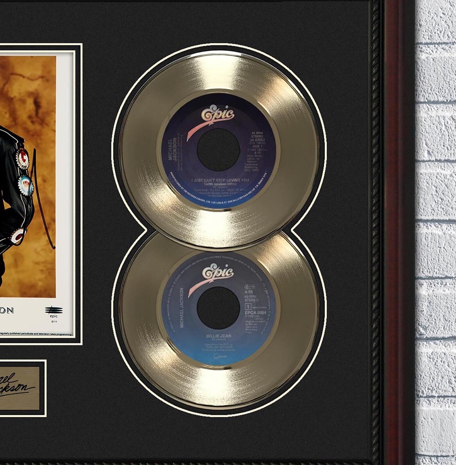Michael Jackson Framed Gold or Platinum 45 Record w/ Reproduction ...