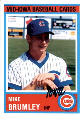 1987 Iowa Cubs Team Issue #13 Mike Brumley Oklahoma City OK Bradenton ...