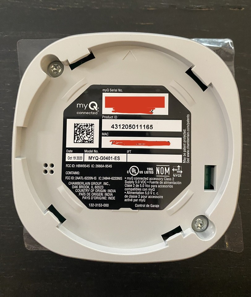 Chamberlain MYQ-G0401-ES MyQ Wireless Smart Garage Hub and Controller ...