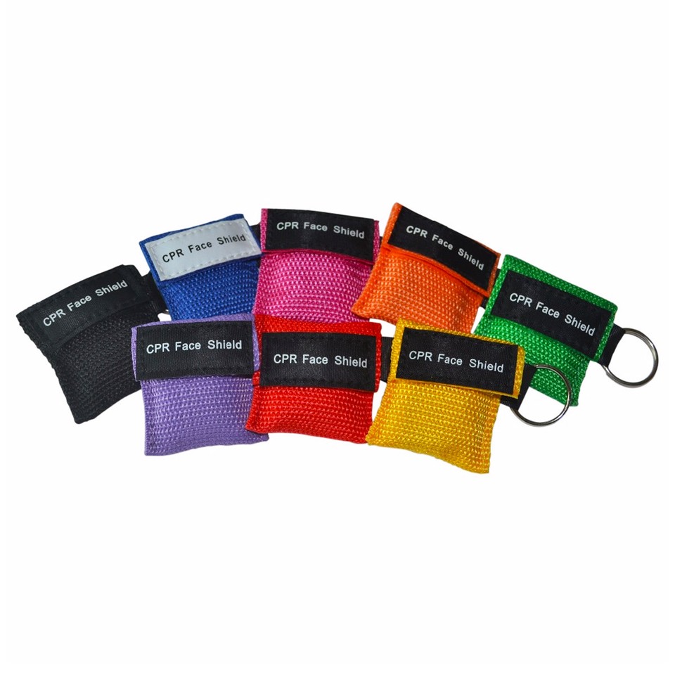 First aid Rescue CPR Barrier WITH KEYCHAIN CPR FACE SHIELD POCKET AED ...