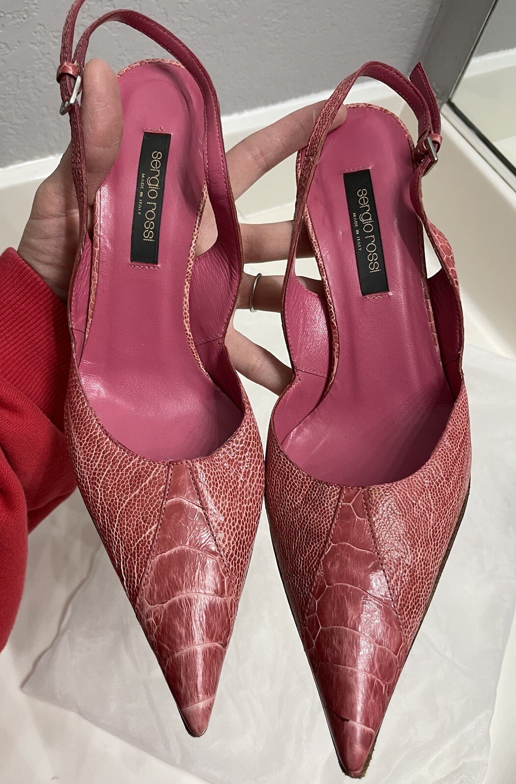 Vintage Sergio Rossi Faux Snake Print - Gem