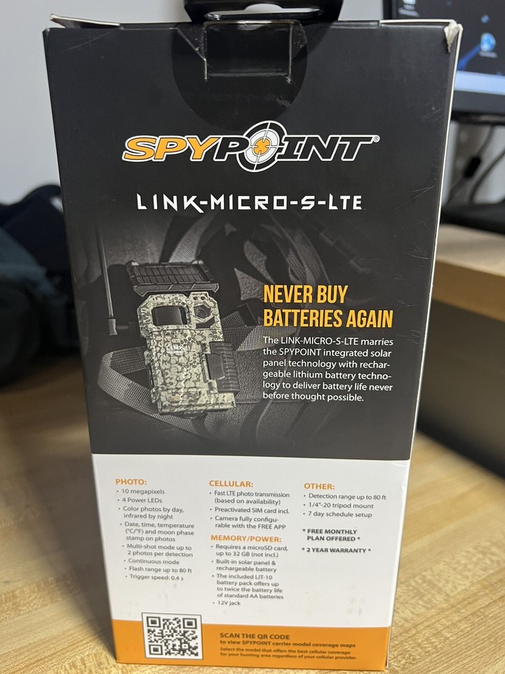 SPYPOINT 2020 LINK-MICRO-S-LTE-V Cellular Trail Camera 887157020064 | eBay