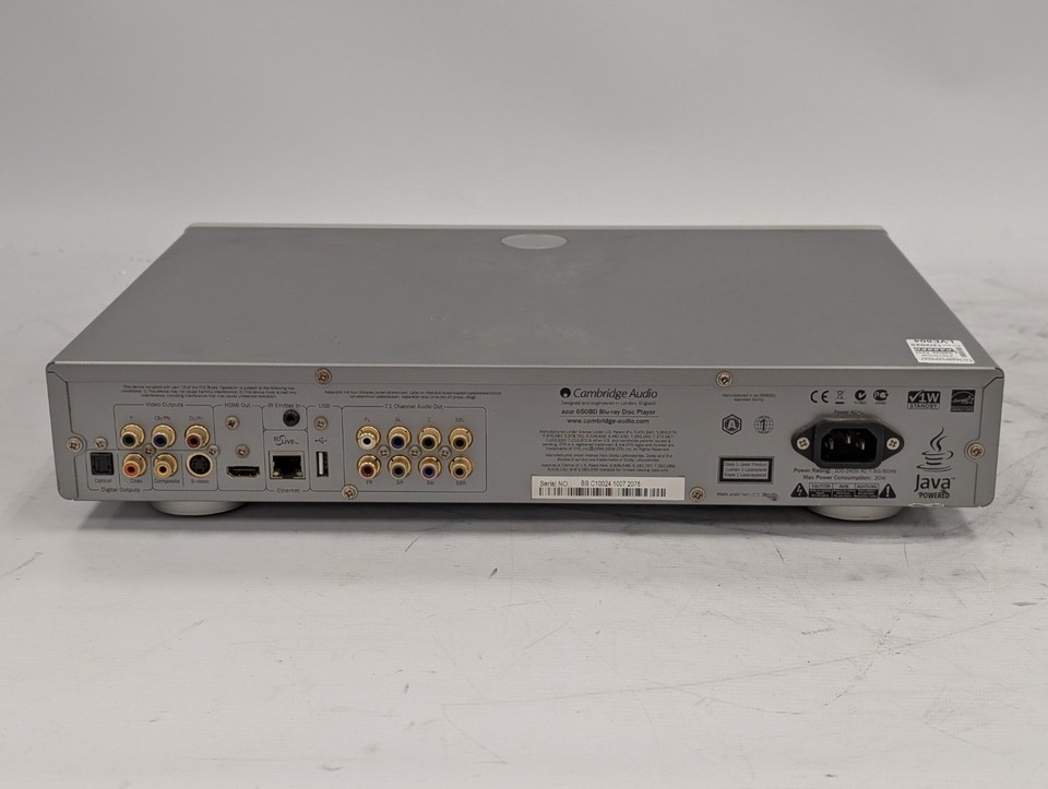 CAMBRIDGE AUDIO Azur 650BD Blu-ray Player Universal SACD DVD-A CD 1080p ...