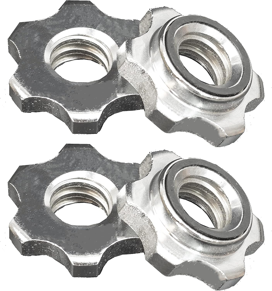4pcs Standard Barbell Spin-Lock Collars Screw Clamps Anti-Slip Spin ...