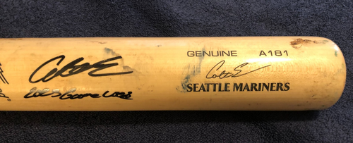 COLT EMERSON GAME USED AUTO AUTOGRAPHED BAT SEATTLE MARINERS 2026 #1 ...