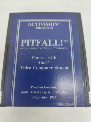 Vintage Blue Label Pitfall Atari Game Activision 1982 (2600) | eBay