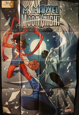 Ms. Marvel and Moon Knight Marvel Comics Sara Pichelli Promo Poster ...