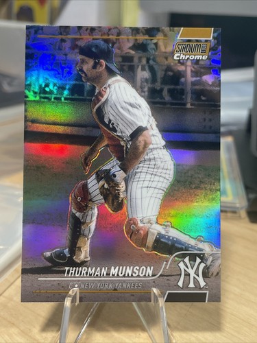 2022 Topps Stadium Club Chrome Gold Refractor Thurman Munson /50 ...