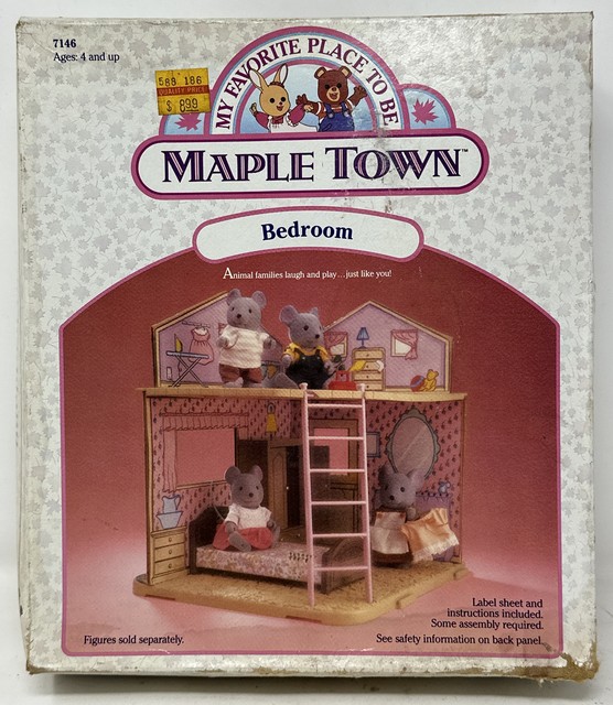 RARE Vintage Maple Town Bedroom Play Room Complete Set Tonka Toy 1986 ...