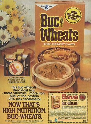 1979 General Mills Buc Wheats Cereal vintage Print Ad 70's Food ...