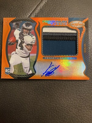 2021 Certified Football Kenneth Gainwell Auto #/249 RC Orange Freshman ...
