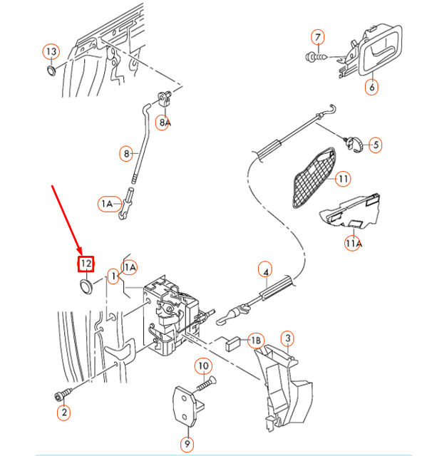 Audi A3 8p Front Door Shell Hole Cover Bungs 8Z0837111 Genuine for sale ...