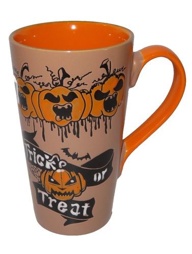 Spectrum Designz TRICK OR TREAT SCARY PUMPKINS Ceramic Latte Mug - NEW ...