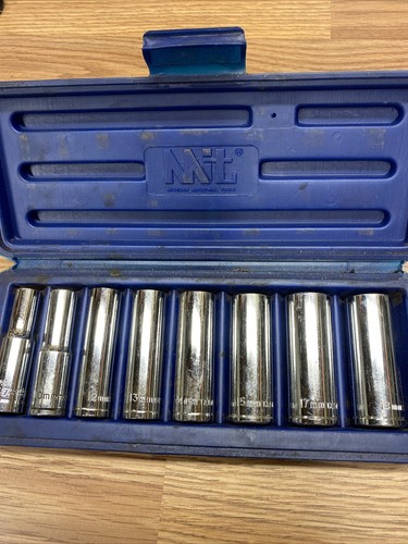 michigan industrial tools 3/8 Drive deep Crome metric sockets 8mm-18mm ...