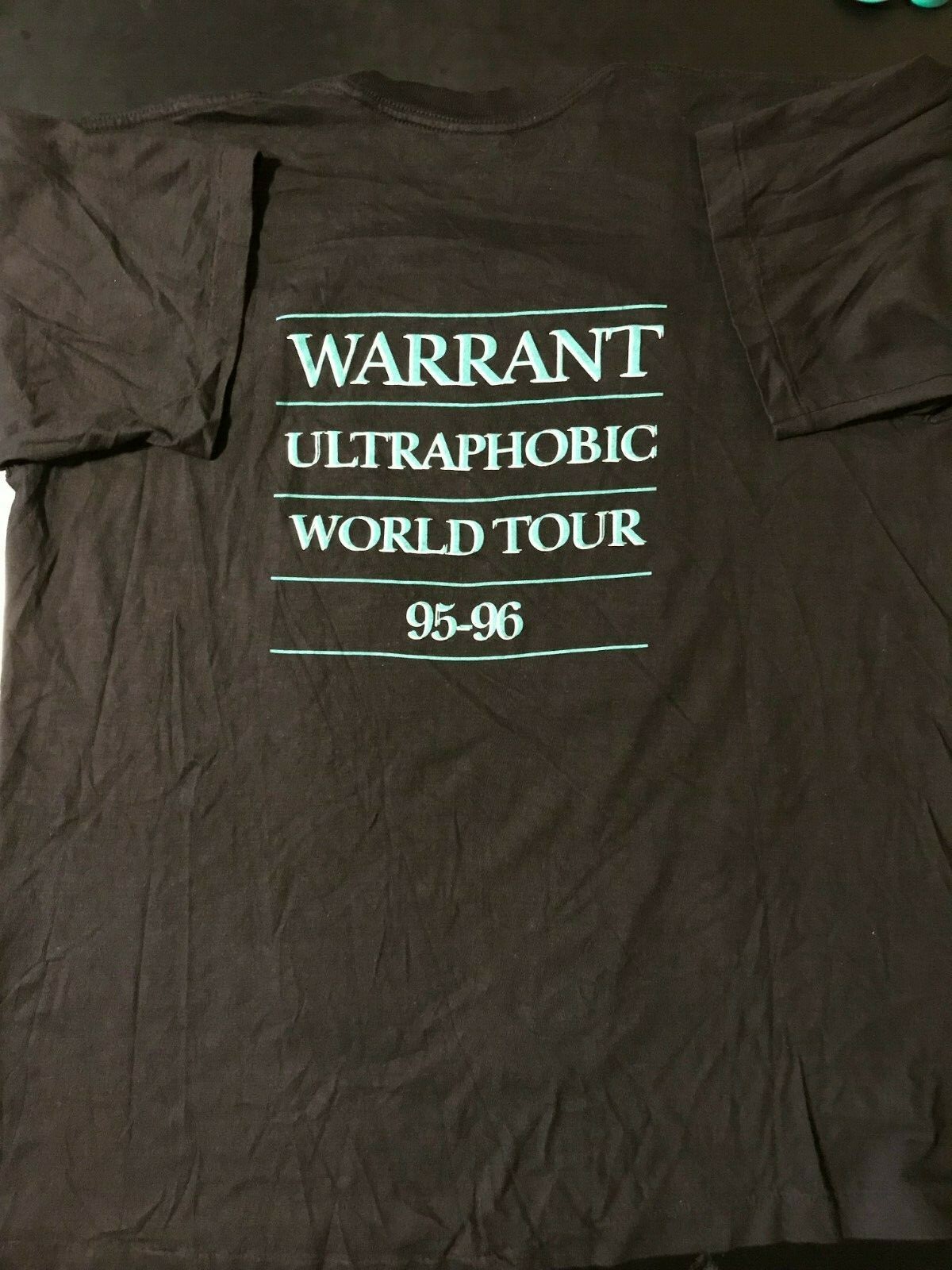 Rare VTG 90s 1995 Warrant Ultraphobic Concert Tour T-Shirt Glam Metal ...