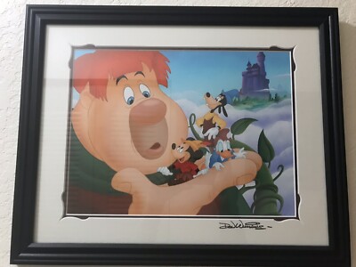 Don Williams Disney Art Mickey And The Bean Stalk Framed And Signed ...