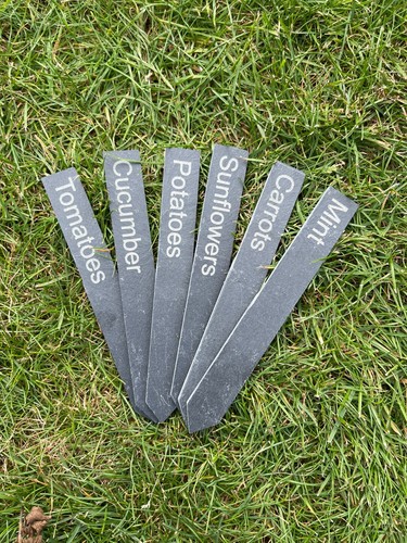 Personalised Slate Garden Pegs, Name tags, Plant labels, Vegetable tags ...