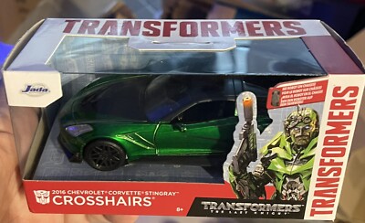 Jada Metals Transformers Chevy Corvette Crosshairs Diecast Vehicle ...