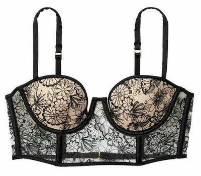 Victoria’s Secret LUXE Floral Lace Embroidered Rhinestone Bra Size 34D ...