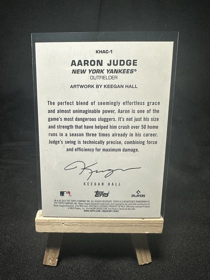 2025 Topps Update AARON JUDGE Keegan Hall Art SP Insert KHAC-1 Yankees ...