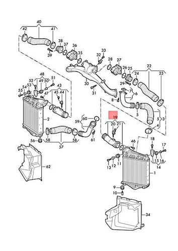 Genuine VW Touareg CR7 Charge Air Tube 4M0145955H | eBay