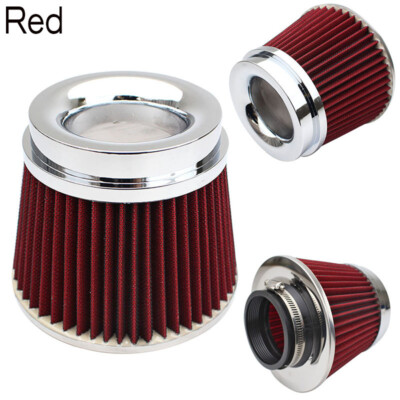 76mm Red JDM Car Air Filter Power Intake High Flow Cold Air Intake ...