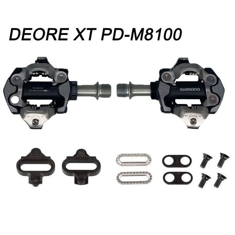 New Shimano Deore XT PD-M8100 SPD XC MTB Mountain Bike Clipless Pedals ...