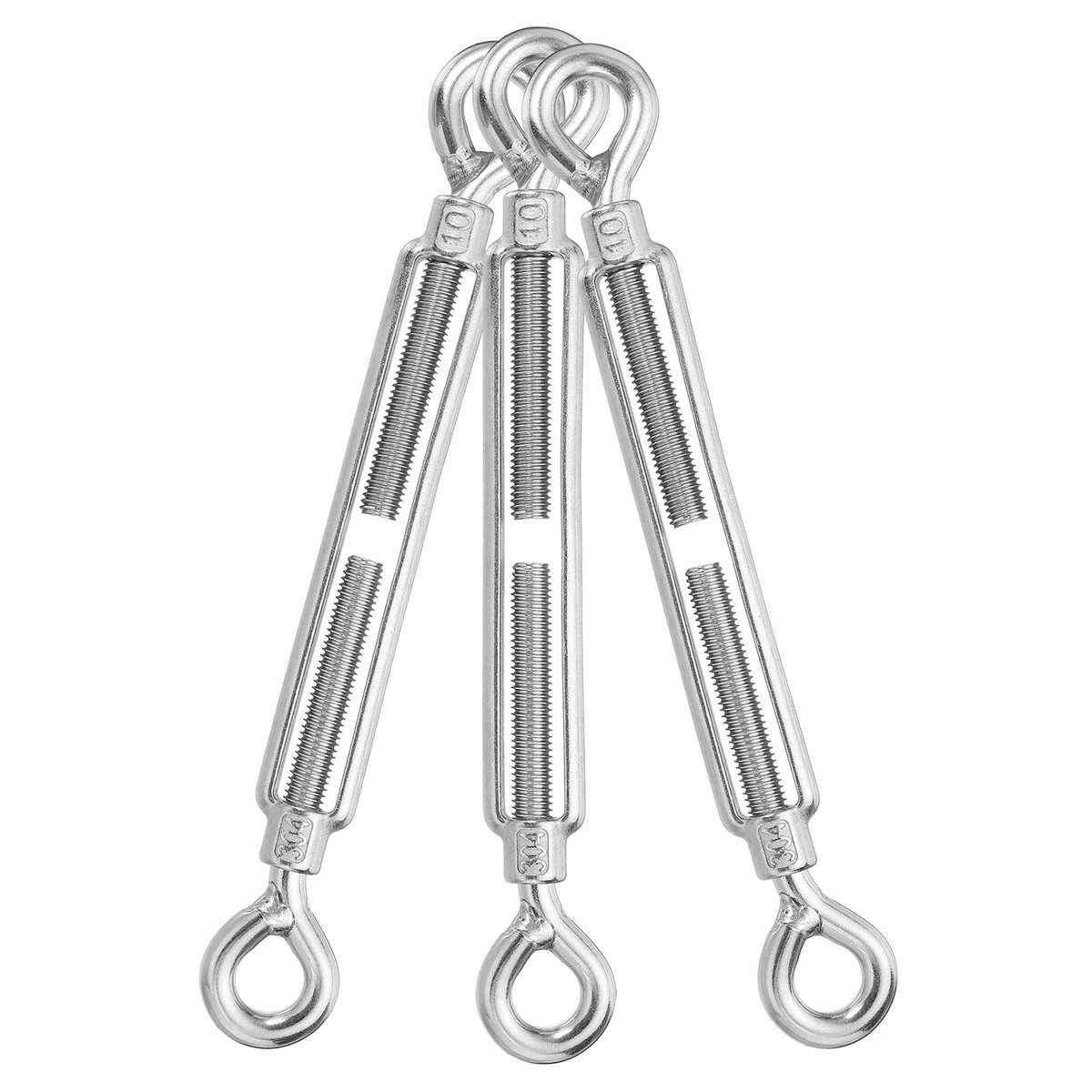 M10 Stainless Steel 304 Turnbuckle Eye And Eye 3-Piece M10 Stainless ...
