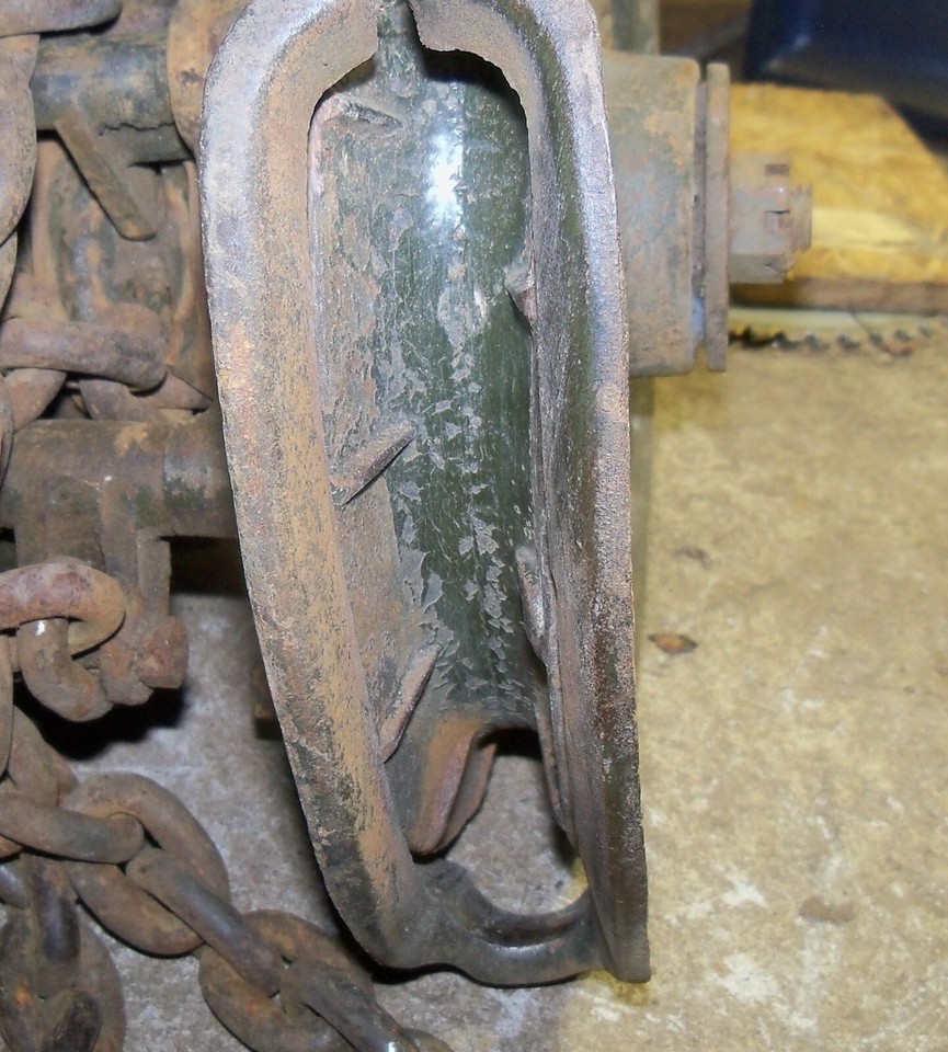 Vintage Ford Tribloc Engine Shop Garage Chain Fall Block Hoist, 1 Ton ...