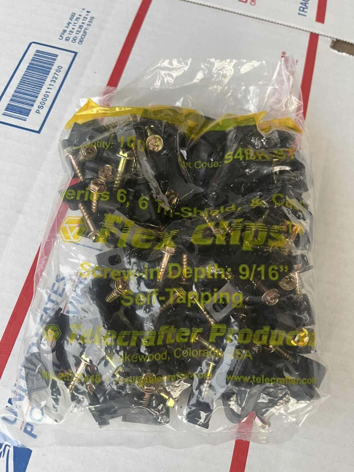 100 Pcs Black Single Flex Clips for RG6 RG59 Coax Cable Strain Relief ...