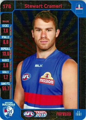 New 2015 WESTERN BULLDOGS AFL Card STEWART CRAMERI Silver Parallel | eBay