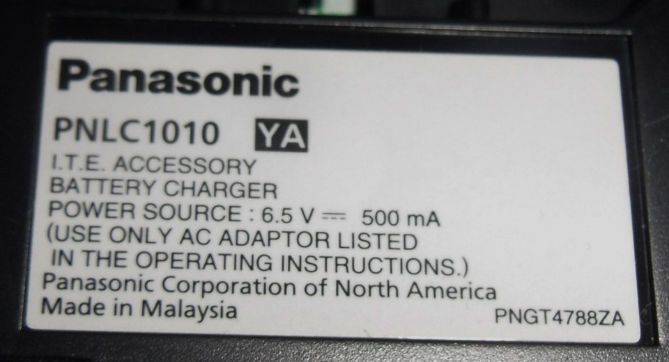 LOT OF 3 Panasonic PNLC1010 Charger Cradle KX-TGA652 TG6522 TGA653 ...