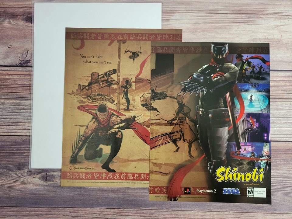 Shinobi PS2 Playstation 2 Game 2002 Vintage Sega Promo Ad Art Print ...