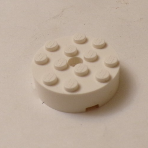 Lego x1 White 4x4 Round Brick, Center Hole, 87081 (028-276) | eBay