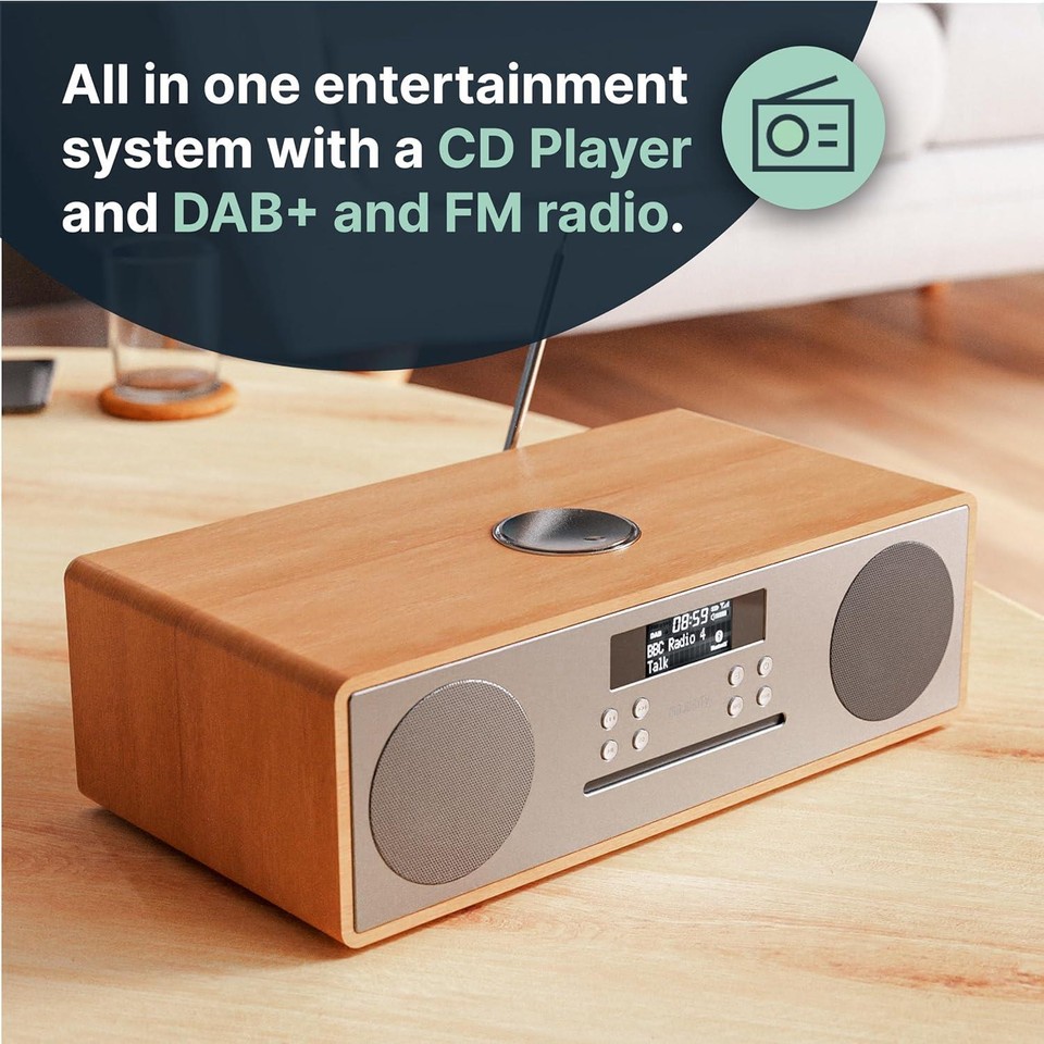 Oakington Bluetooth Hi-Fi Compact Stereo System | FM DAB Radio & CD ...