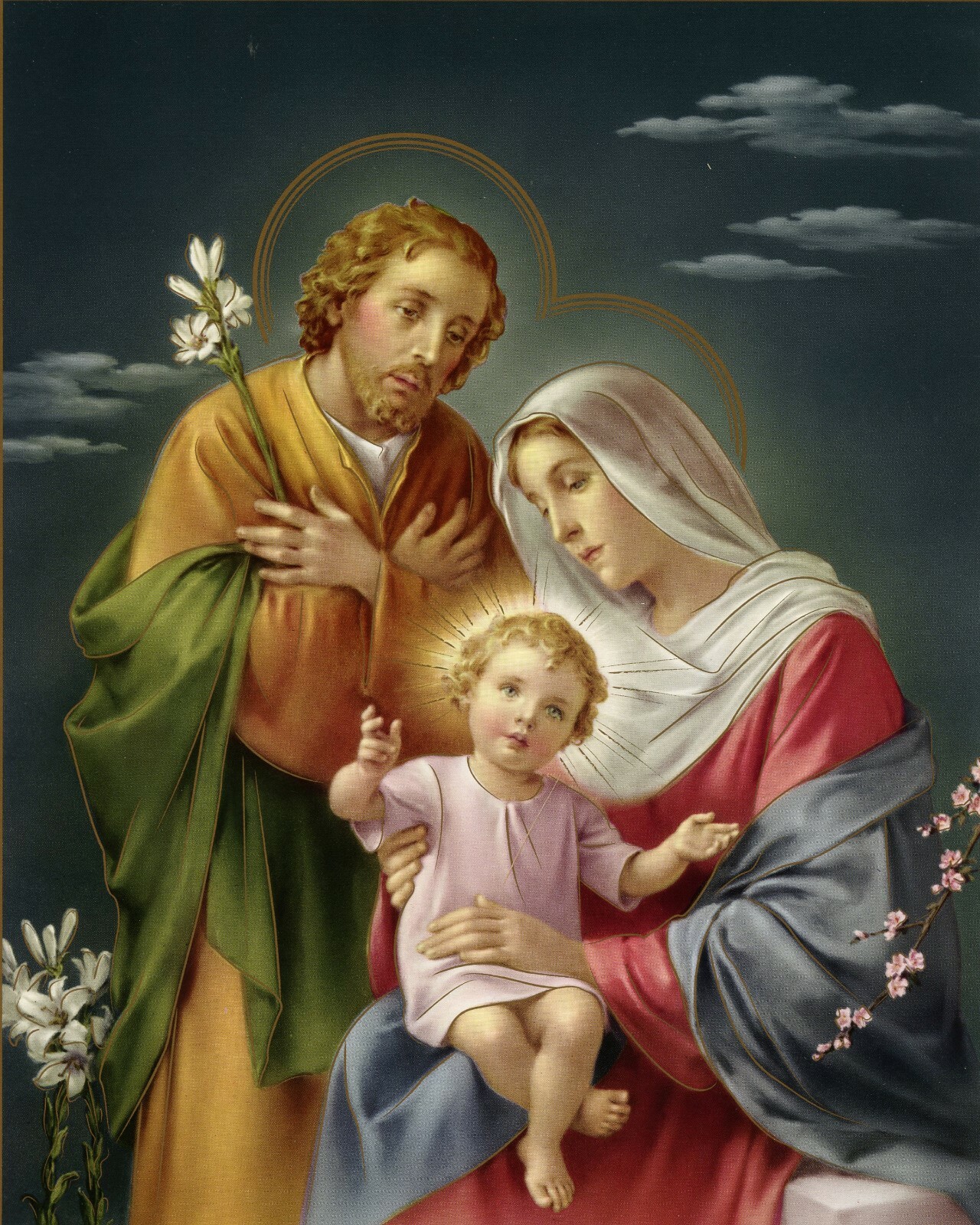 Catholic print picture- HOLY FAMILY 76 - 8" x 10" ready to be framed | eBay