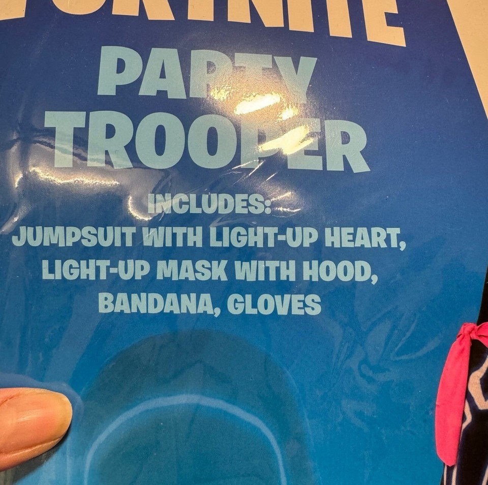 Fortnite Party Trooper Youth L 12-14 New Costume HALLOWEEN | eBay