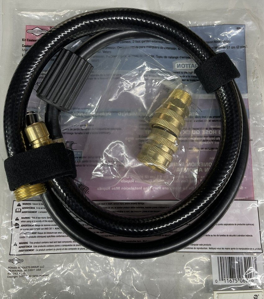 Briggs & Stratton 6216 2FT Hose to Pump Kit with Quick Connect Fittings ...