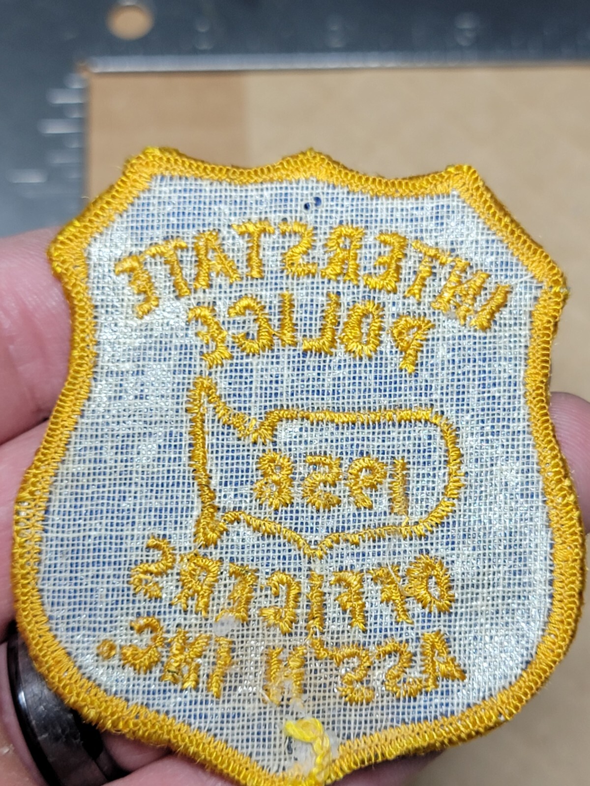 P b1 police patch patches vintage 1958 Interstate officers Association ...