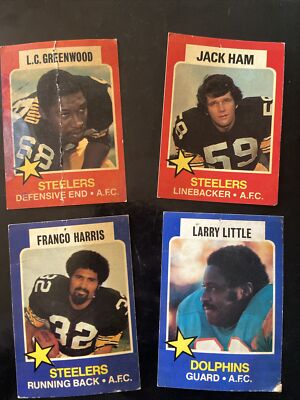 70s Wonder Bread Tops Football Cards (4) Franco Harris, Jack Ham, LC ...
