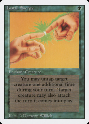 Instill Energy Revised HEAVILY PLD Green Uncommon MAGIC GATHERING CARD ...