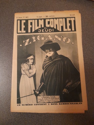 Cinéma - Le film complet - No 667 de 1929 - Zigano | eBay